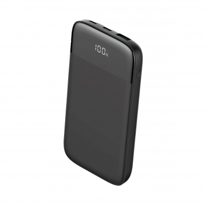 Power Bank 10000 mAh Full Power 3 IN 1 Glossy Black & Aluminum Induction Qi